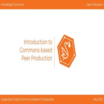 Introduction to Commons-based Peer Production Mini-course | PPT