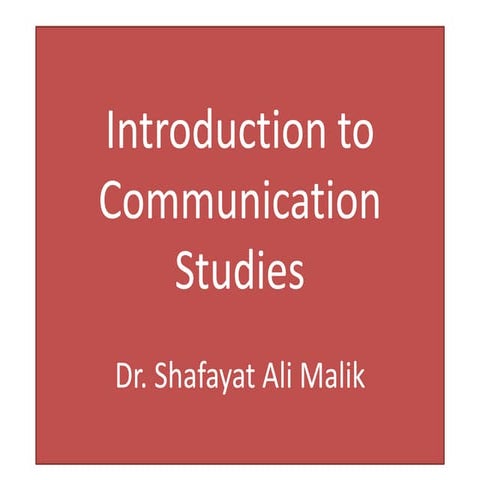 Introduction to communication | PPTX