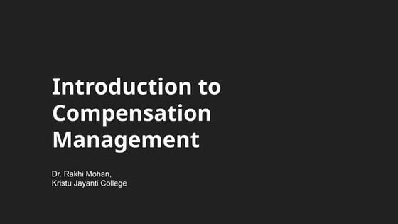 Compensation policy of tata consultancy services | PPTX