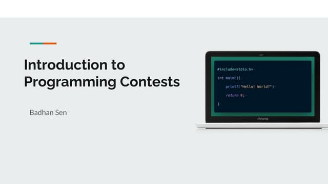 Introduction To Programming Contests Ppt