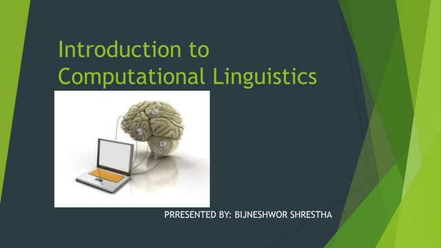 Introduction To Computational Linguistics Pptx Technology And Computing