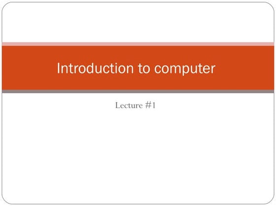 Introduction To Computer Ppsx Computing Technology And Computing