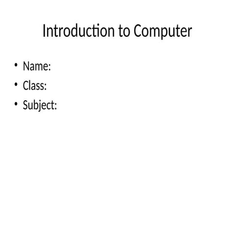Introduction_to_Computer.pptx by many GM | PPTX