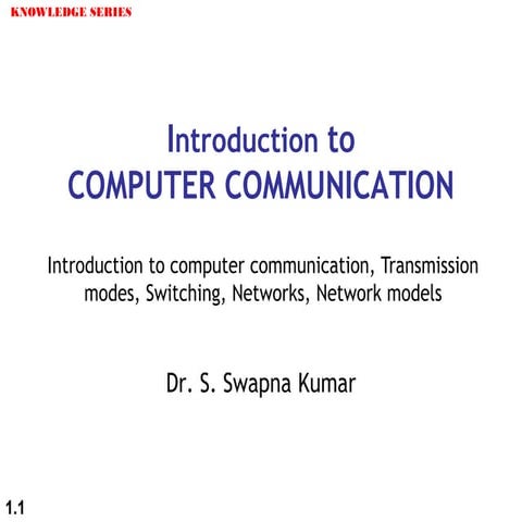 Introduction to Computer Communication M1 | PDF