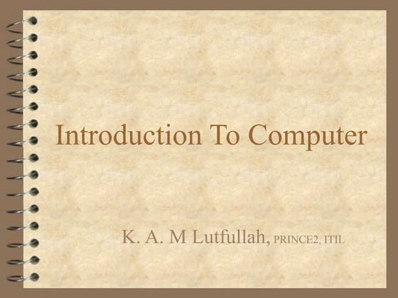 Introduction and brief history of computers | PPTX