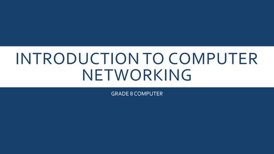 Class Viii Ch 1 Networking Concepts Pptx Computer Networking Computing