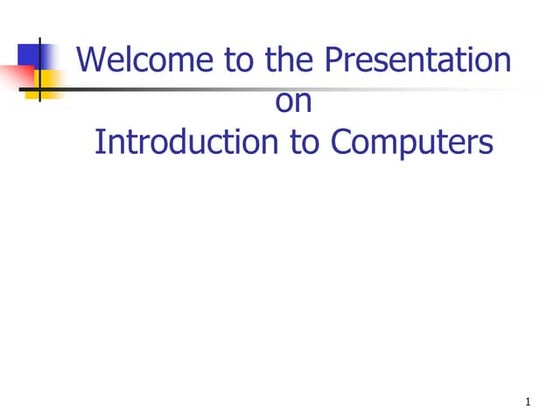 what is computer | PPT | Computer Peripherals | Computing