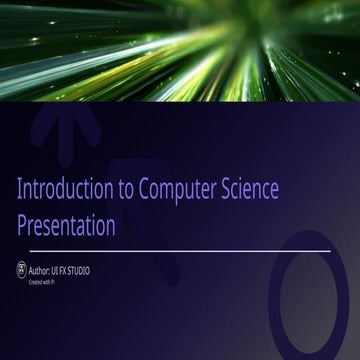 Introduction To Computer Science 1 Pptx