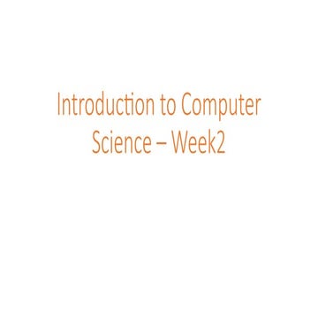 Introduction To Computer Science Week2pptx 6655