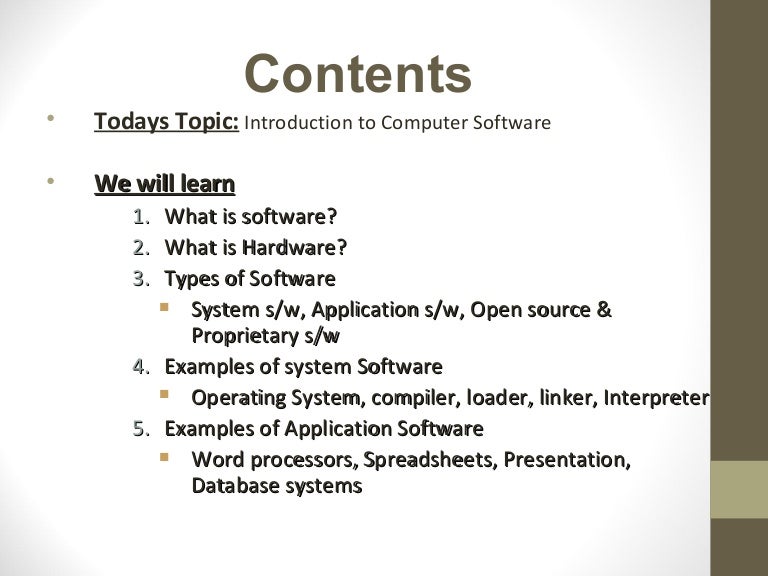 Introduction to computer software12 9-07