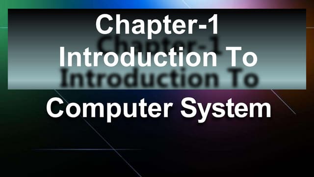 Introduction To Computer System Ppt Converted Pptx