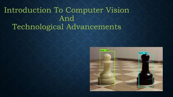 computer vision & Opencv intro | PPT