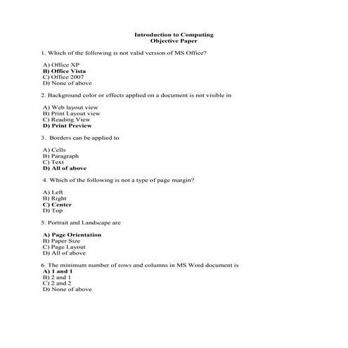 Introduction to computing paper | DOCX | Desktop Publishing | Computer ...