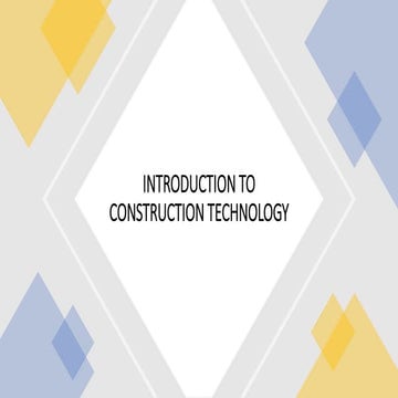 introduction to construction technology.pptx | Civil Engineering ...