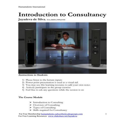 Introduction to consultancy( new ) | PDF