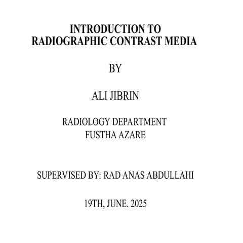 INTRODUCTION TO CONTRAST AGENT in the raf | PPT