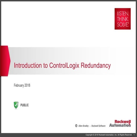 Introduction to ControlLogix Redundancy Customer Presentation.pptx