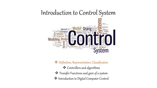 Chapter 1 basic components of control system | PPTX