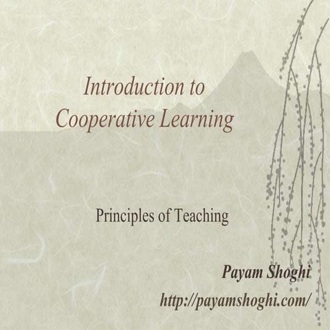 Introduction to the Structural Approach to Cooperative Learning | PPTX