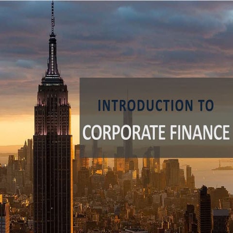Introduction To Corporate Finance | PPTX