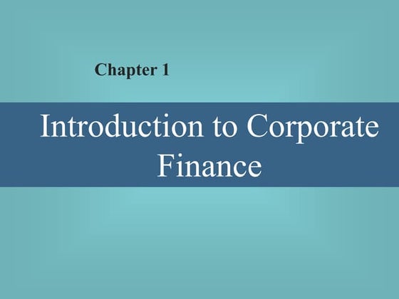 Corporate Finance: Objectives and Functions | PPT