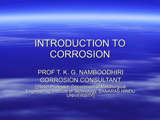 Corrosion | PPTX | Chemistry | Science