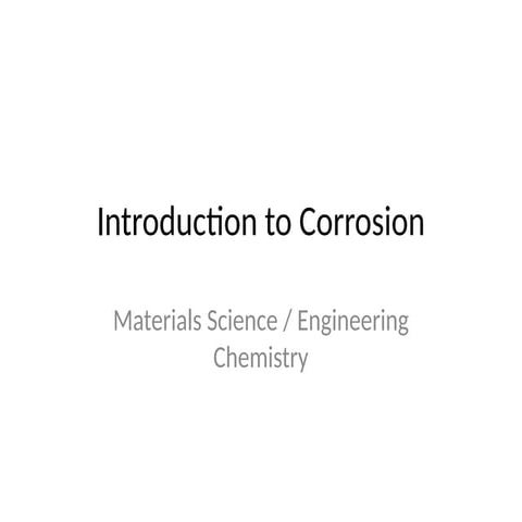 Modern Engineering Corrosion Ppt Pptx Pptx