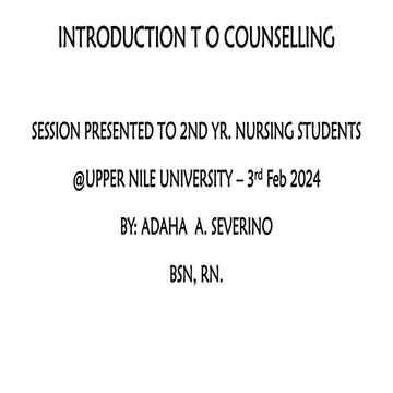 TYPES OF COUNSELLING | PPTX