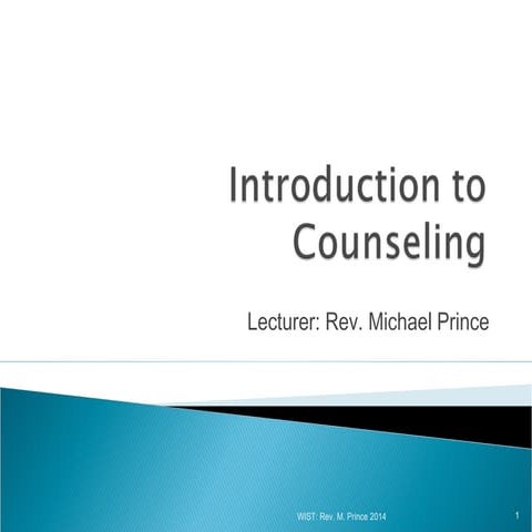 WIST Introduction to counseling | PPT