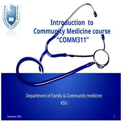 Community medicine introduction | PPTX