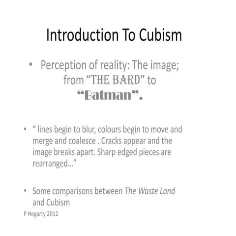 Introduction to cubism | PPTX