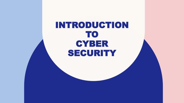 Introduction To Cyber Security Pptx Free Download