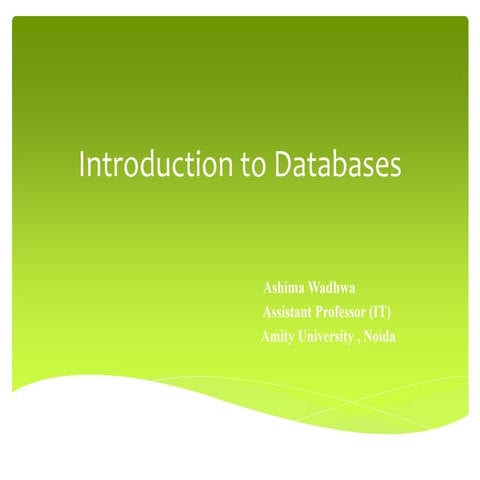 Introduction To Databases Ppt 7193