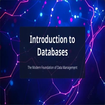 Introduction to Databases Meaning of Db and Types | PPTX