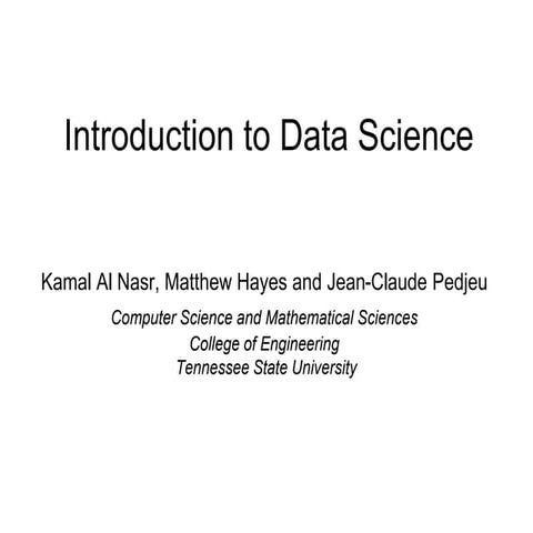 Introduction To Data Science 1115 Pptx