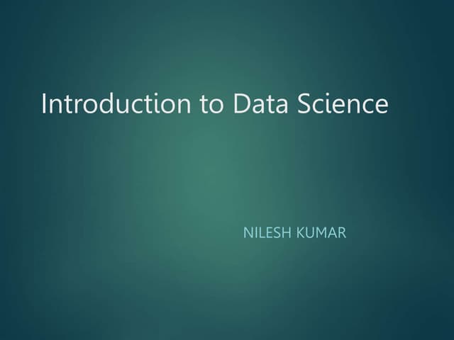 Introduction To Data Science 5 13pptx
