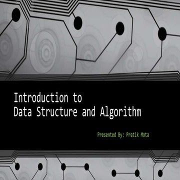 Introduction To Datastructure And Algorithm Ppt 
