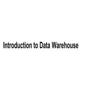 Introduction to Data Warehousing | PPTX