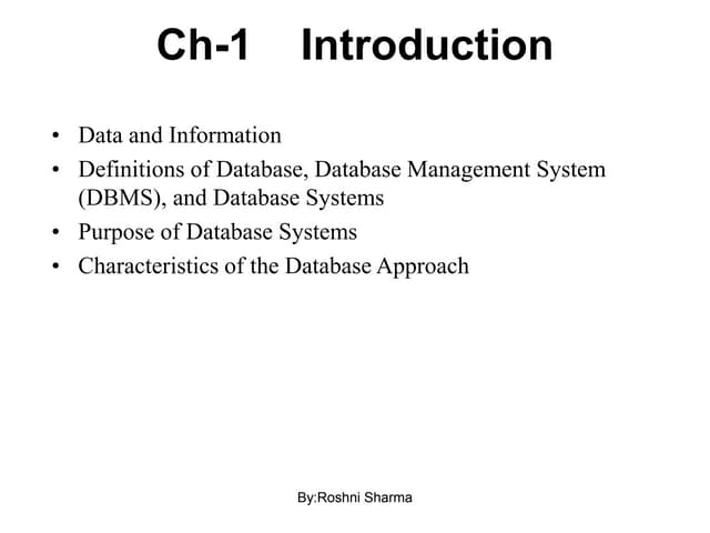 Introduction To Database Management Systemppt Databases Computer Software And Applications
