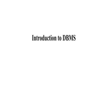 Introduction to Database Management Systems (DBMS) Concepts and Types ...