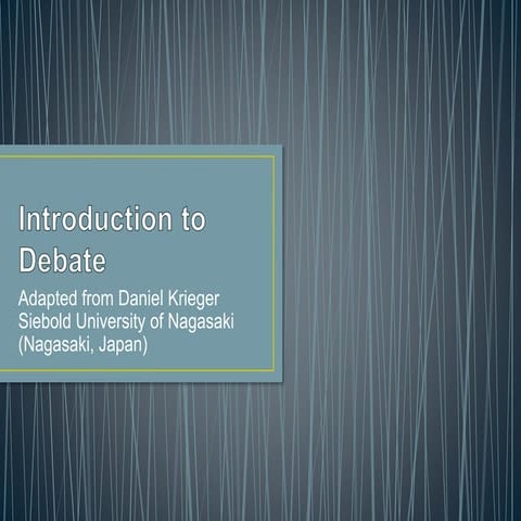 Introduction to debate | PPTX