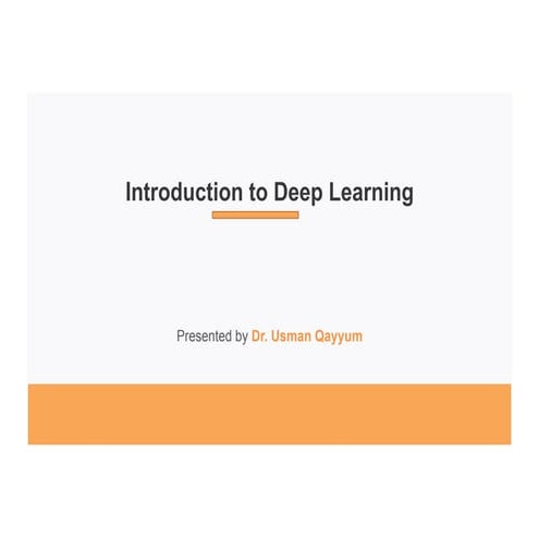 Introduction to deep Learning | PPT