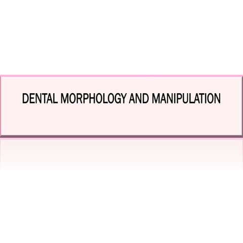 Dental anatomy introduction for BDS first year students | PPTX