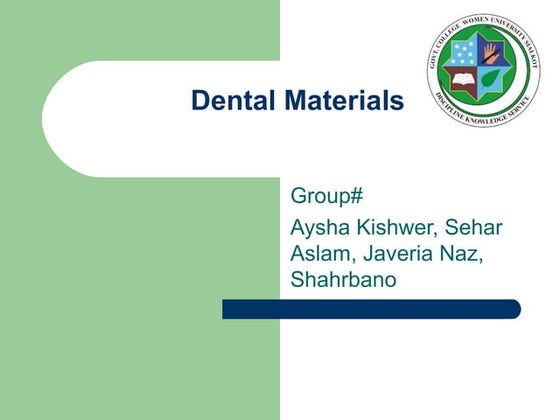 Introduction to Dental Materials | PPTX