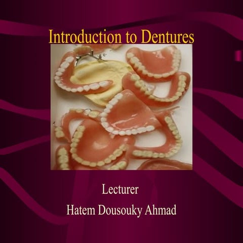 Introduction to prosthodontics | PPT