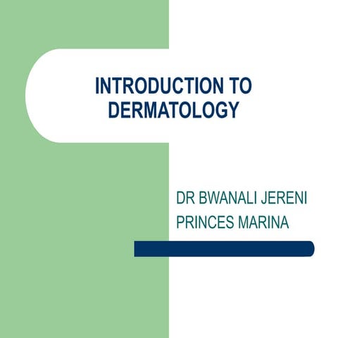 Dermatology lecture notes | PPTX