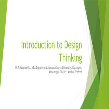 Introduction to Design thinking, benefits, history, stages of design ...