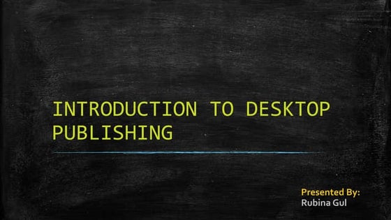 Desktop publishing (dtp) | PPTX