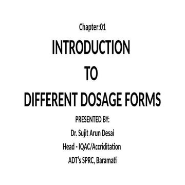 Drug Dosage Forms | PPT