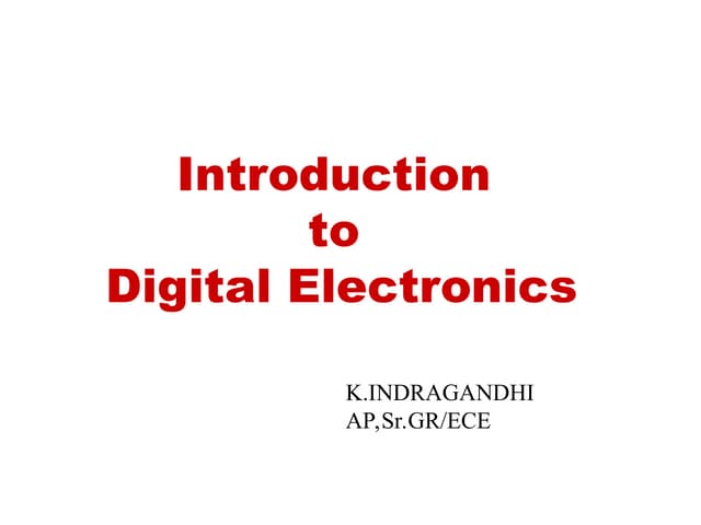 Ppt Digital Electronics | PPT